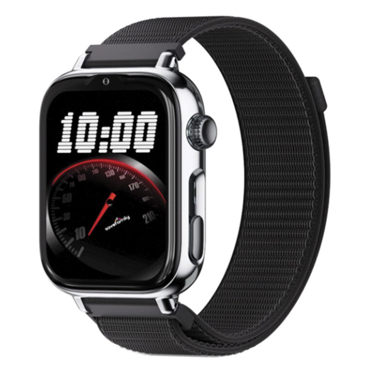 SaveWatch Plus 2 Reloj Inteligente Infantil – Plata – Correa Tela Black ...